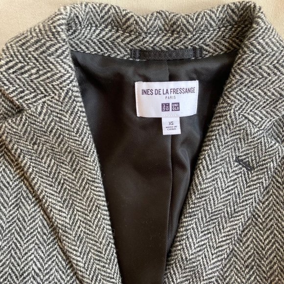 Uniqlo | Jackets & Coats | New Uniqlo X Ines De La Fressange Wool Tweed Grey Suit With Pant ...